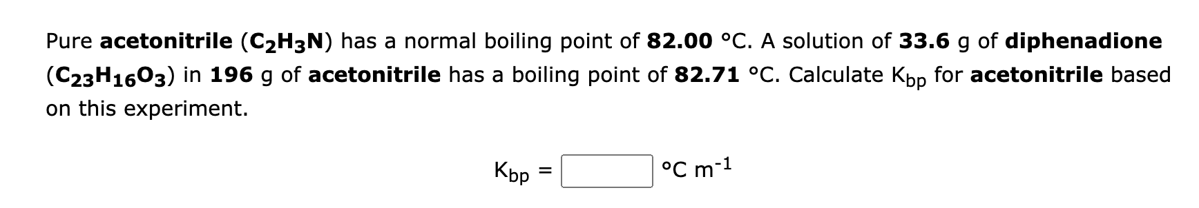 Solved Pure acetonitrile (C2H3N) has a normal boiling point | Chegg.com