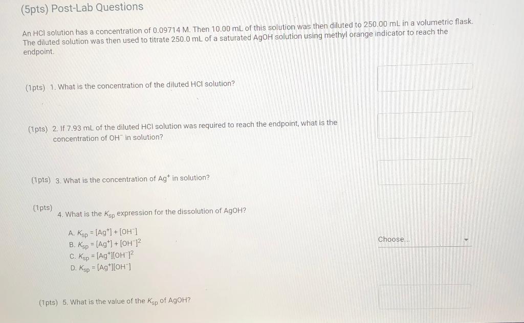 Solved 0.050 Concentration of standard HCl solution (M) | Chegg.com