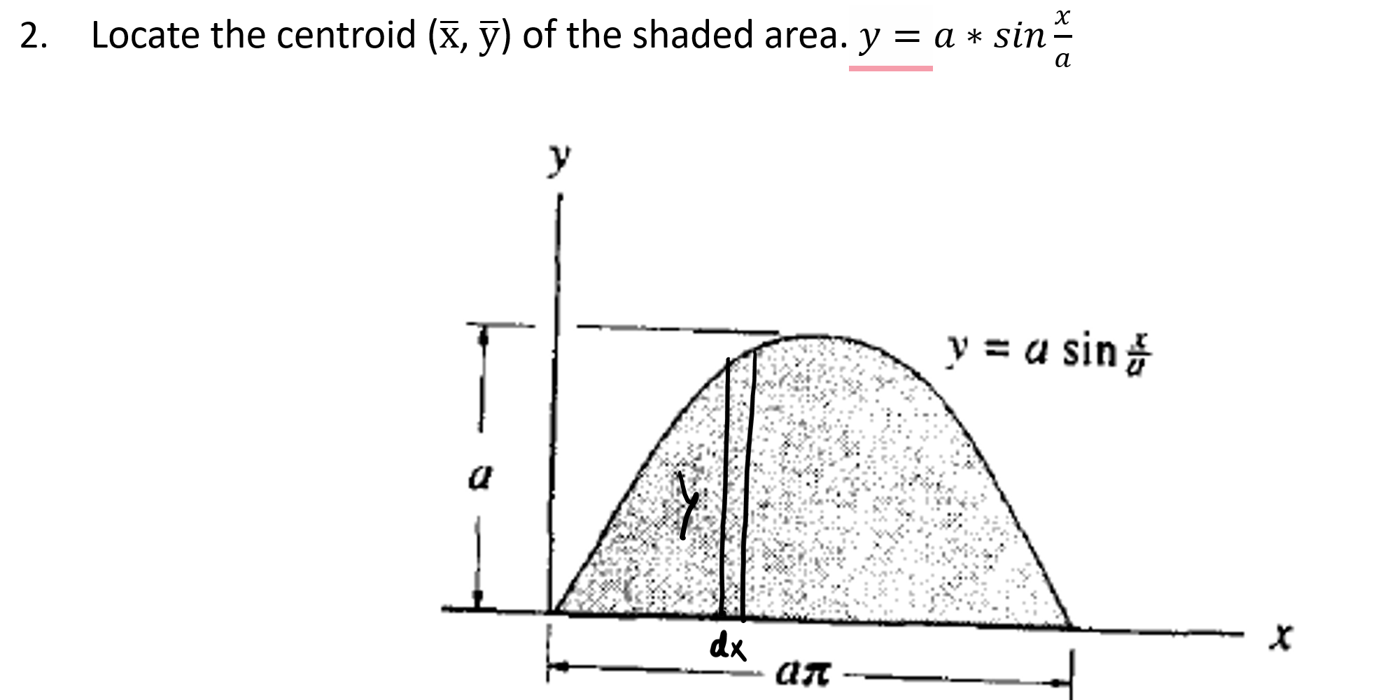 Solved Locate the centroid (x ̅, ﻿y ̅) ﻿of the shaded area. | Chegg.com