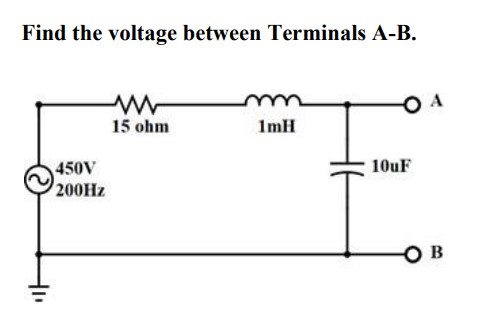 Solved Find the voltage between Terminals A-B. | Chegg.com