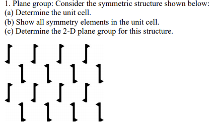 Solved 1. Plane group: Consider the symmetric structure | Chegg.com