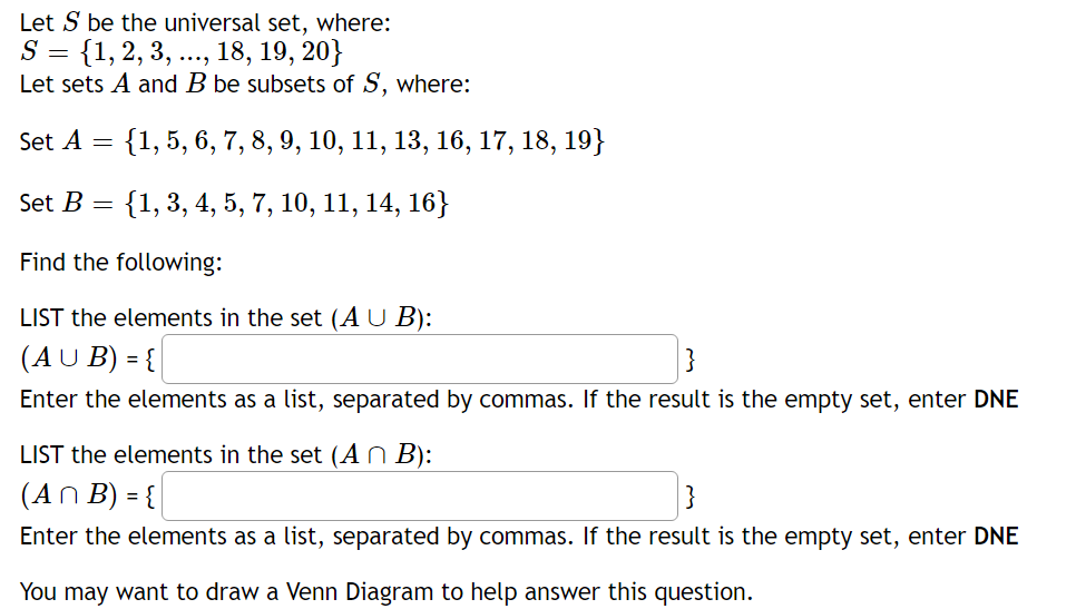 Solved Let S be the universal set, where: S = {1, 2, 3, ..., | Chegg.com Solved Let S be the universal set, where: S = {1, 2, 3, ..., | Chegg.com