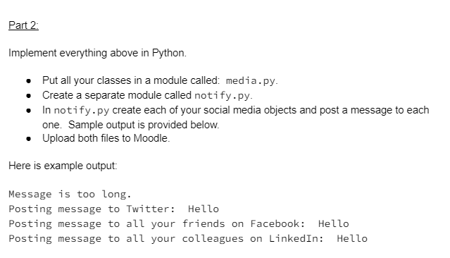 Solved Homework #2: Python OO Due: 02/26/2022 @ Midnight | Chegg.com
