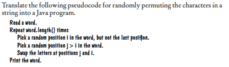 Solved Translate the following pseudocode for randomly | Chegg.com