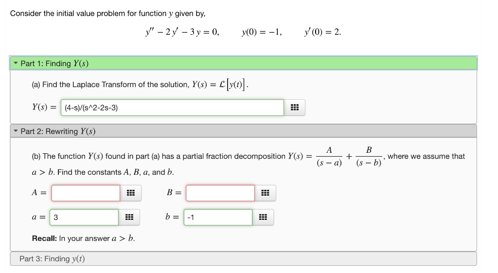 Solved Consider The Initial Value Problem For Function Y 7586