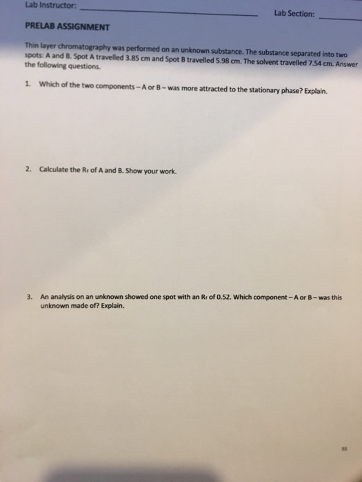 Solved Lab Instructor: Lab Section: PRELAB ASSIGNMENT Thin | Chegg.com