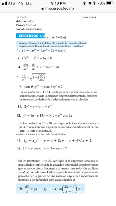 Solved IAT&T 4G LTE 9:13 PM 을 miscursos.tec.mx 73% Tarea 2 | Chegg.com Solved IAT&T 4G LTE 9:13 PM 을 miscursos.tec.mx 73% Tarea 2 | Chegg.com