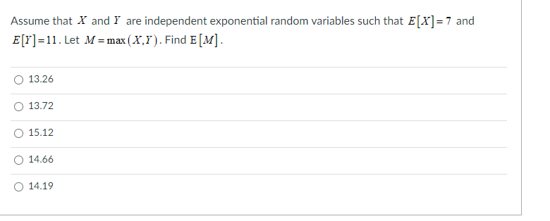 Solved Assume that X and Y are independent exponential | Chegg.com