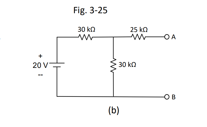Solved 3-5. For the circuit in Fig. 3-25b, find VTH? | Chegg.com