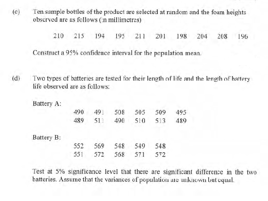 Solved 'I'en sample bottles of the product are selected at | Chegg.com
