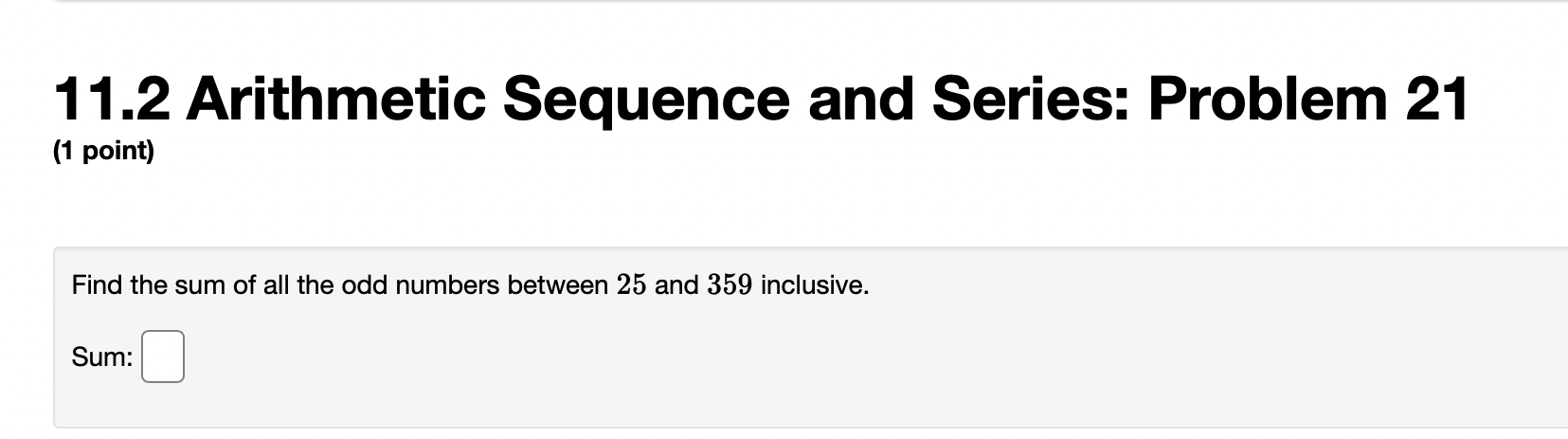 Solved 11.2 Arithmetic Sequence and Series: Problem 21 (1 | Chegg.com