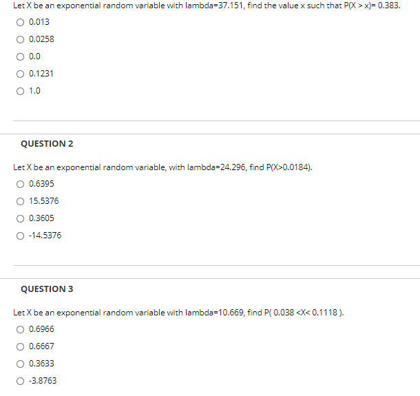 Solved Let X be an exponential random variable with | Chegg.com