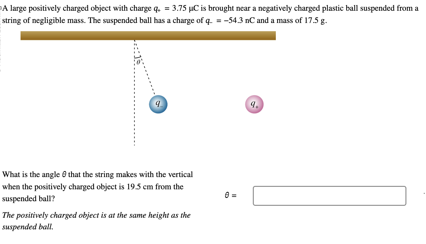 Solved A large positively charged object with charge | Chegg.com