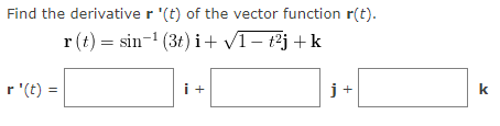 Solved Find the derivative r′(t) of the vector function | Chegg.com