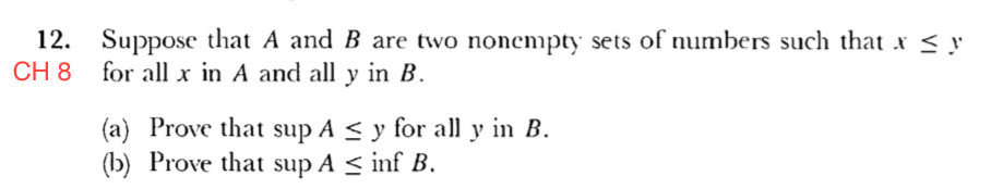 Solved 12. Suppose that A and B are two nonempty sets of | Chegg.com