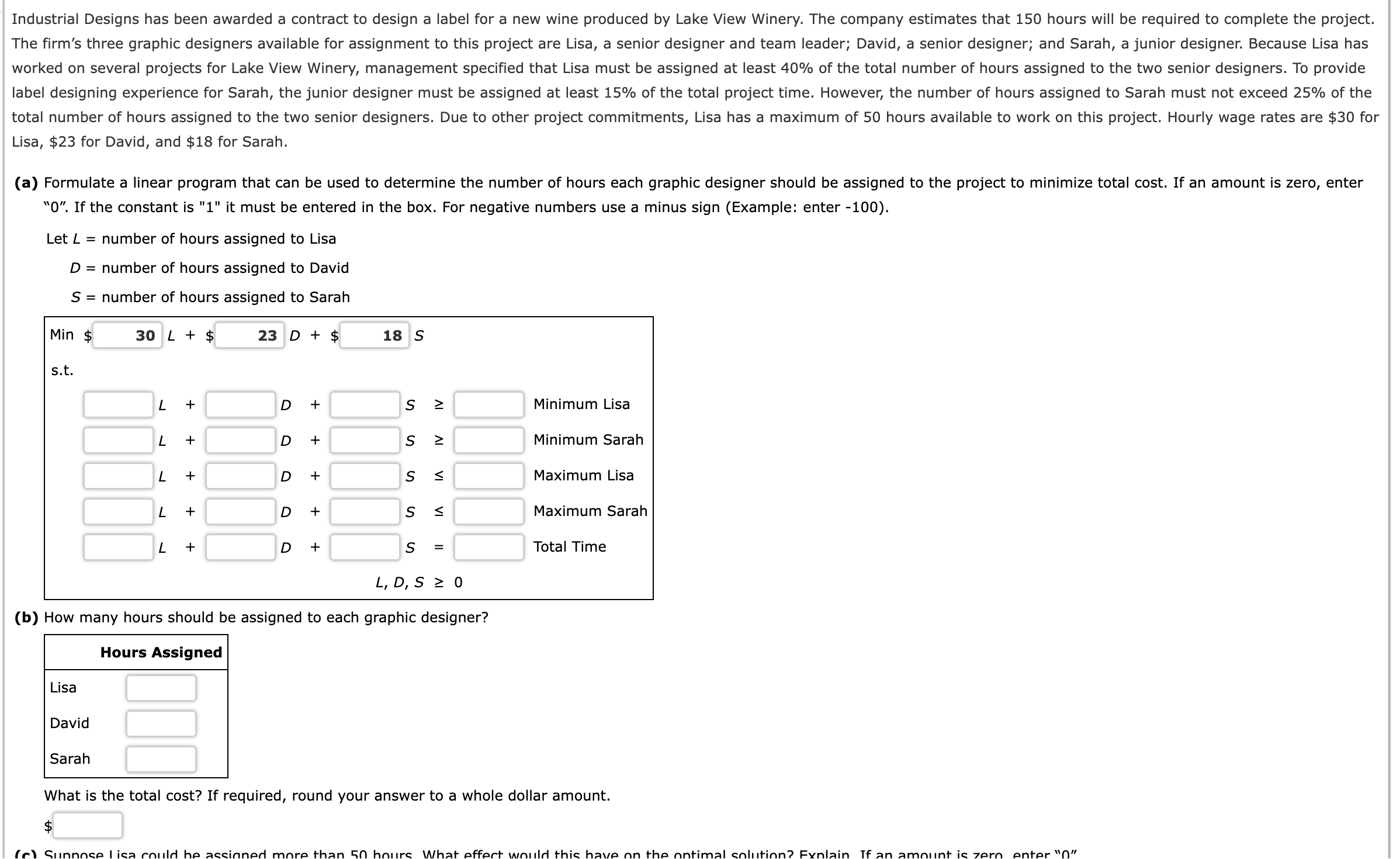 Solved Industrial Designs has been awarded a contract to | Chegg.com