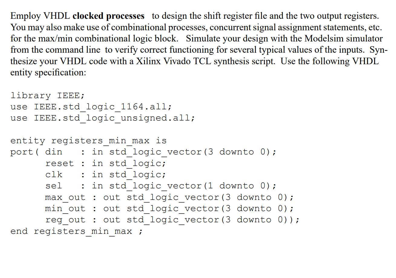 In this lab, a shift register file together with | Chegg.com
