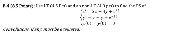 Solved F-4 (8.5 Points): Use LT (4.5 Pts) and an non-LT (4.0 | Chegg.com