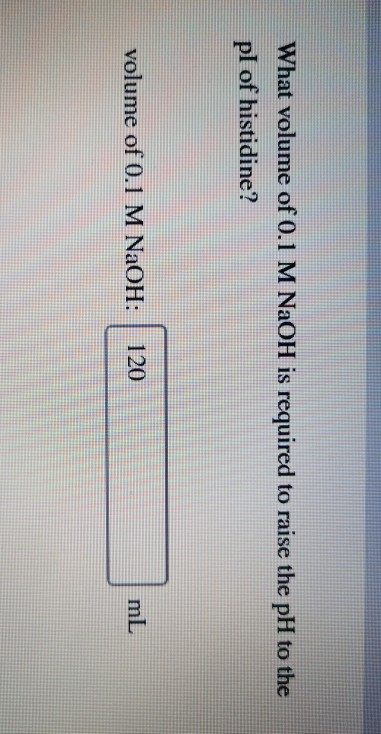 Solved A 40 mL sample of 0.2 M histidine in its fully | Chegg.com