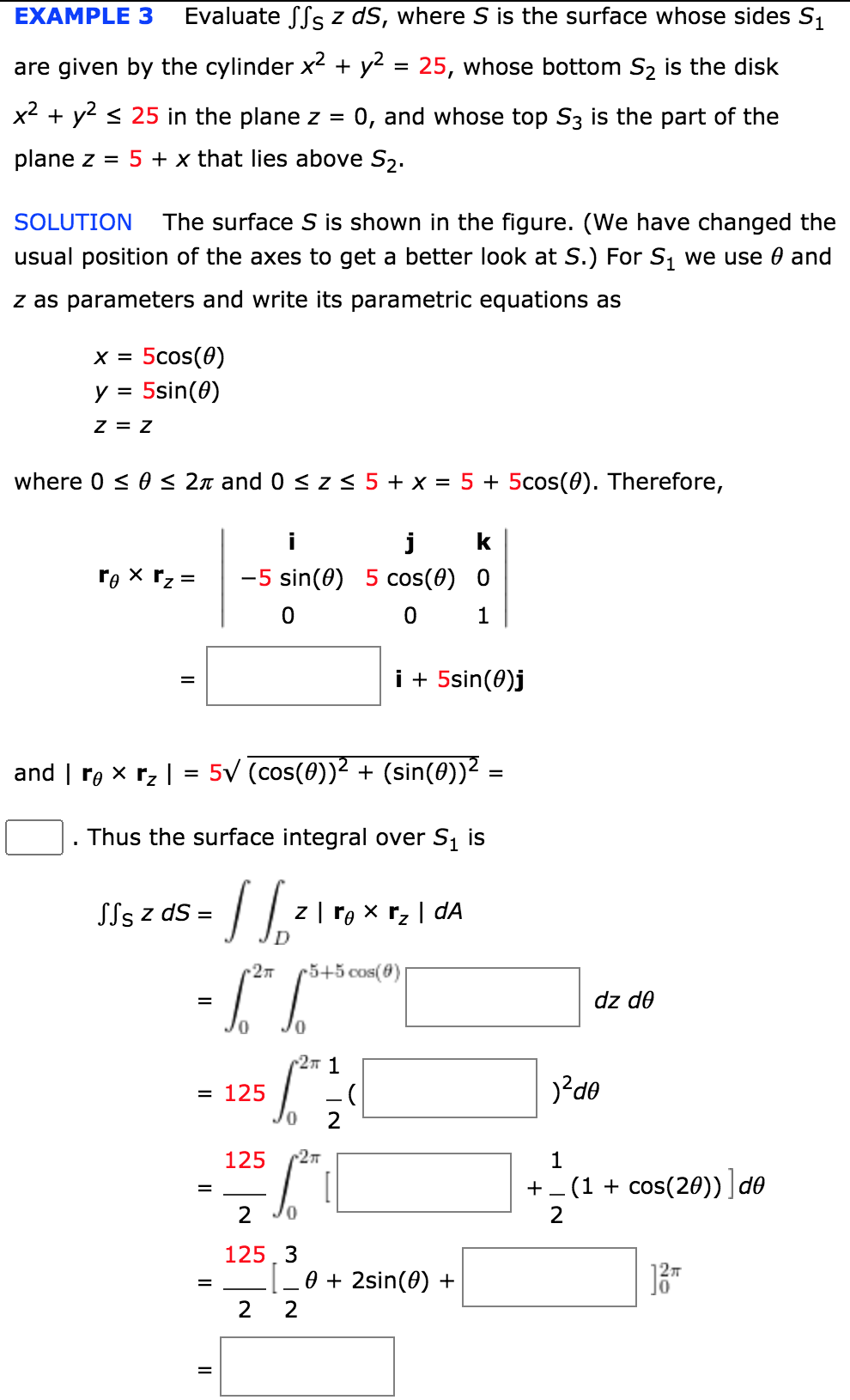 Solved EXAMPLE 3 Evaluate SSs z ds, where S is the surface | Chegg.com