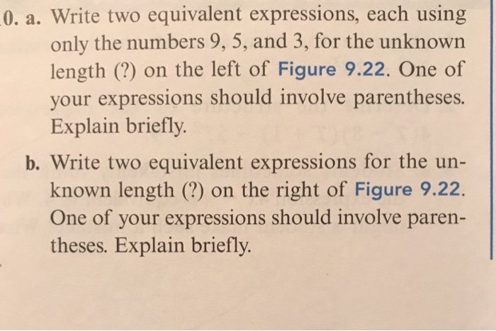 Solved 0. a. Write two equivalent expressions, each using | Chegg.com