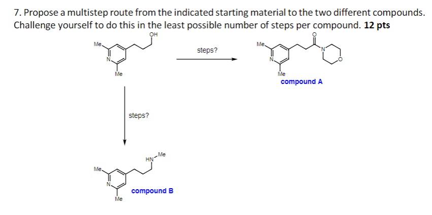 Solved 7. Propose a multistep route from the indicated | Chegg.com