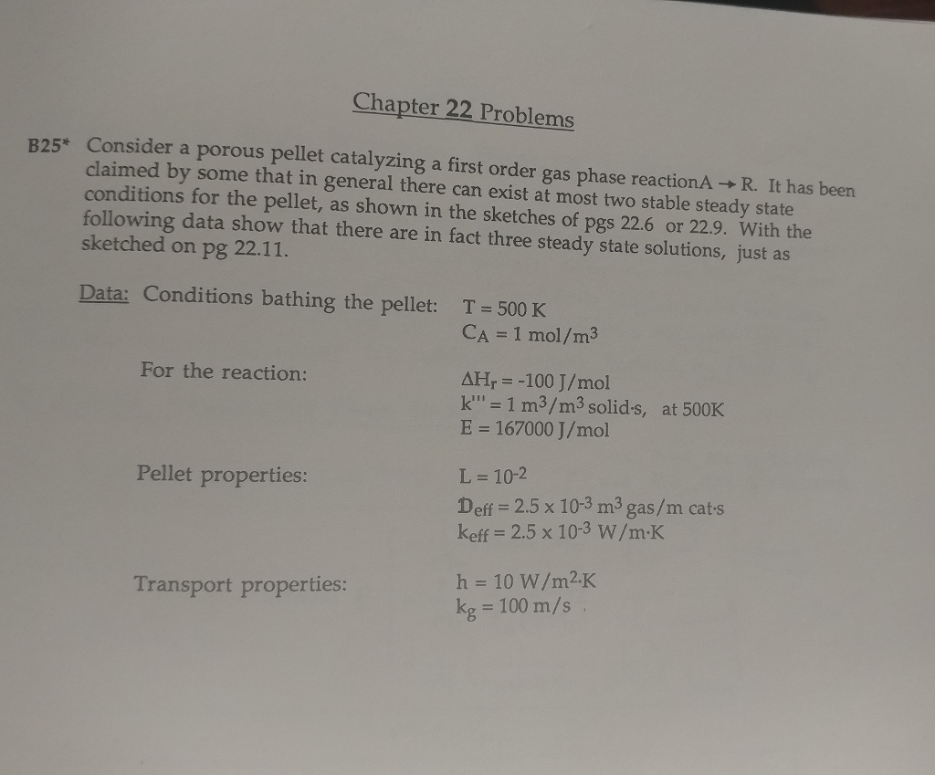 Chapter 22 Problems Consider a porous pellet | Chegg.com
