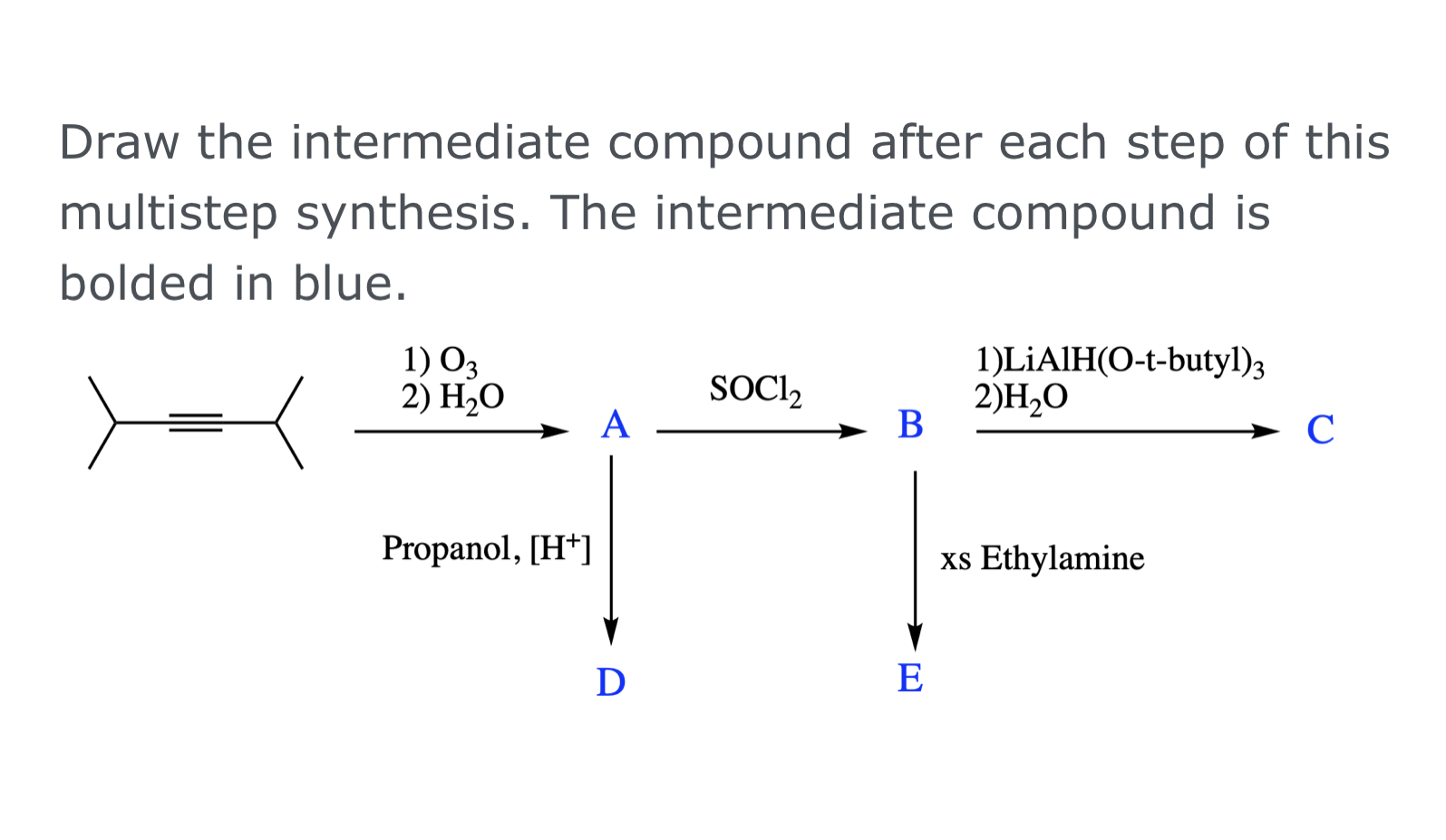 Solved Draw the intermediate compound after each step of | Chegg.com