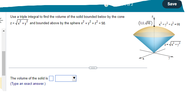 Solved Use a triple integral to find the volume of the solid | Chegg.com