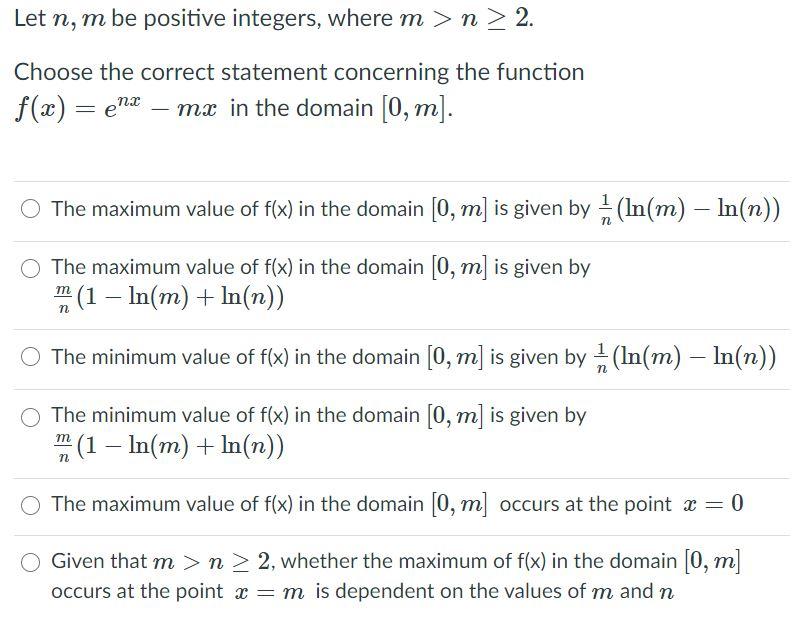 Solved Let n, m be positive integers, where m >n > 2. Choose | Chegg.com Solved Let n, m be positive integers, where m >n > 2. Choose | Chegg.com