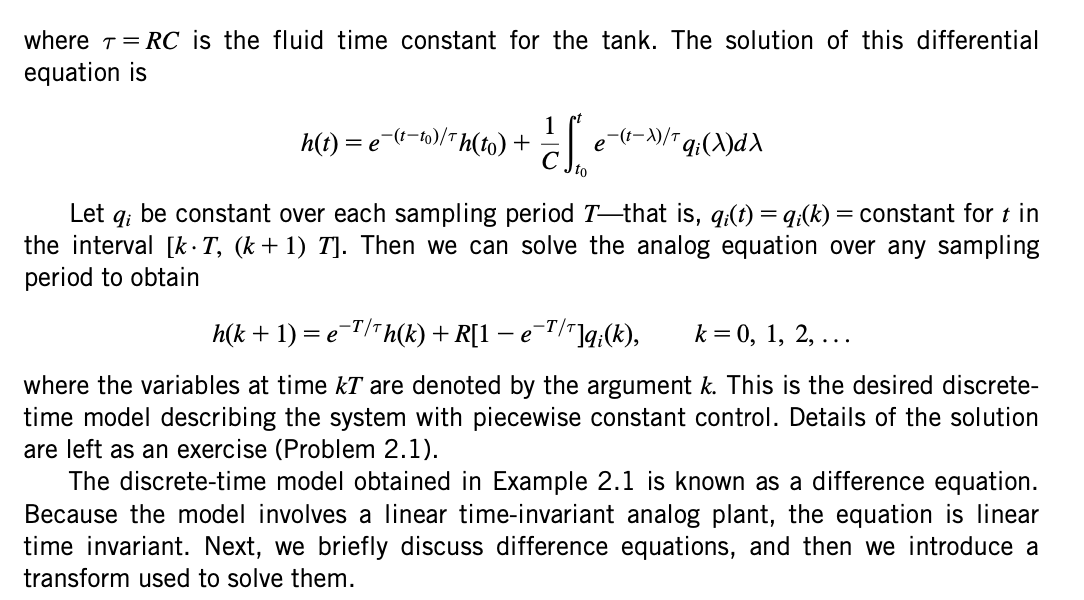 Solved 2.1 Derive the discrete-time model of Example 2.1 | Chegg.com