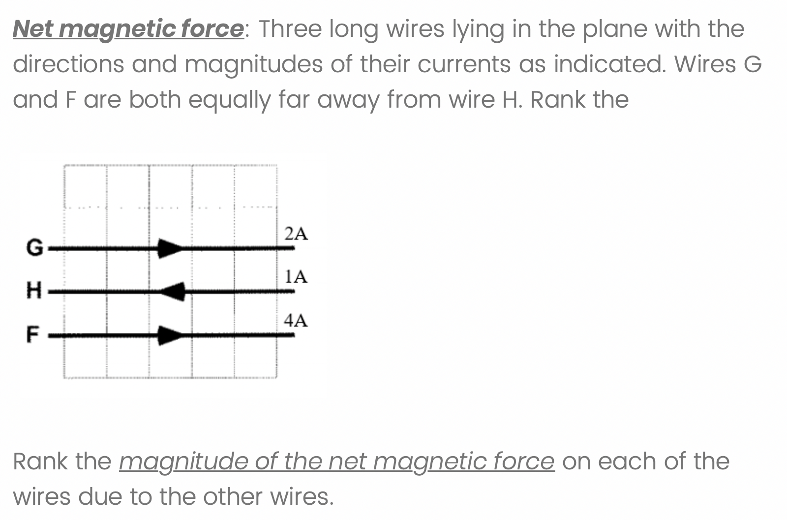 Solved Net magnetic force: Three long wires lying in the | Chegg.com