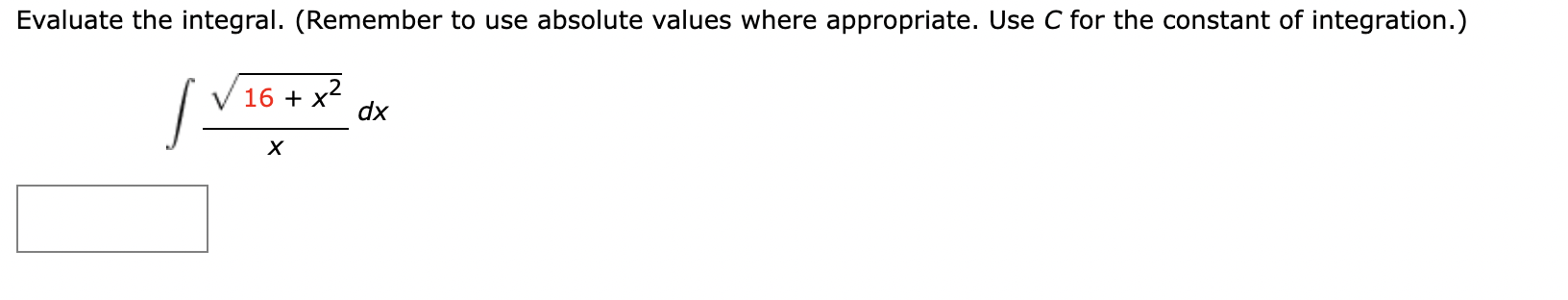 Solved Evaluate the integral. (Remember to use absolute | Chegg.com