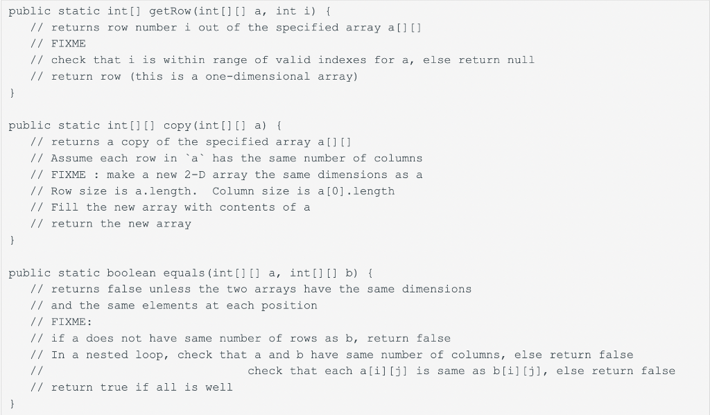 Solved 8.63 Lab 13c: 2D array methods Objectives • | Chegg.com
