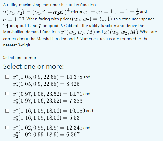 A utility-maximizing consumer has utility function | Chegg.com