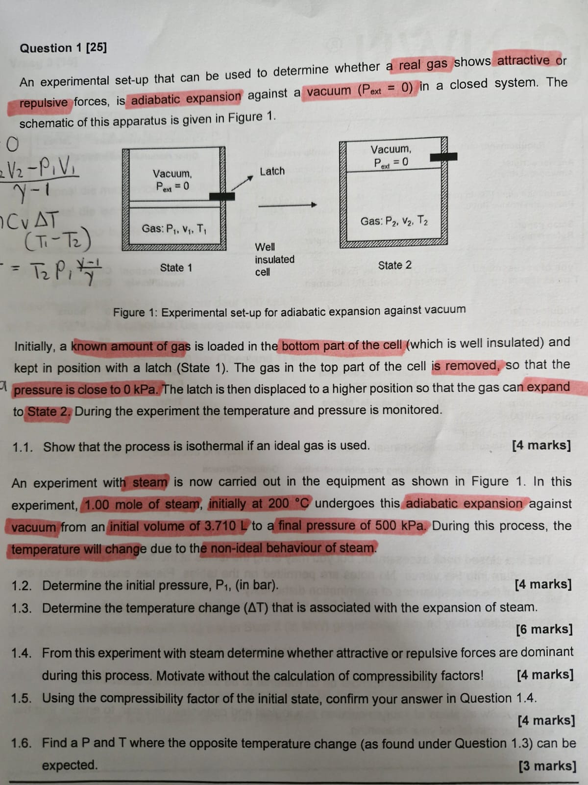Solved Question 1 [25]An experimental set-up that can be | Chegg.com