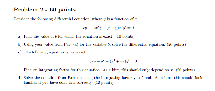 Solved Problem 2 - 60 ﻿pointsConsider the following | Chegg.com