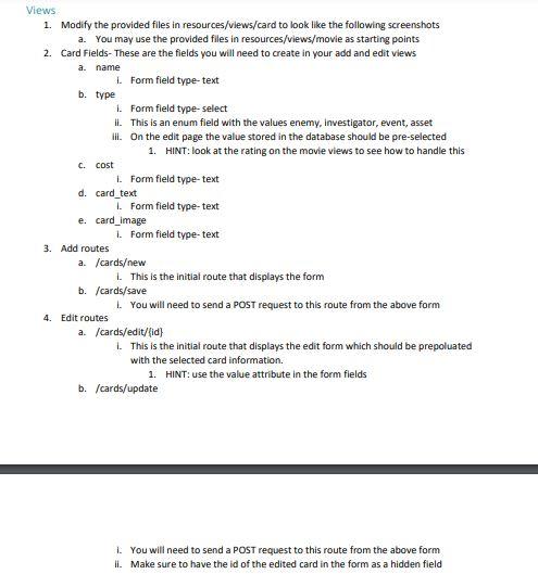 Solved Views 1. Modify the provided files in | Chegg.com