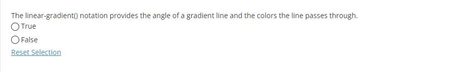 Solved The linear-gradient() notation provides the angle of | Chegg.com
