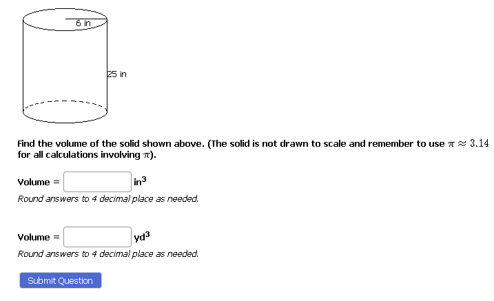 Solved 44 inches 35 inches 35 inches Find the volume of the | Chegg.com