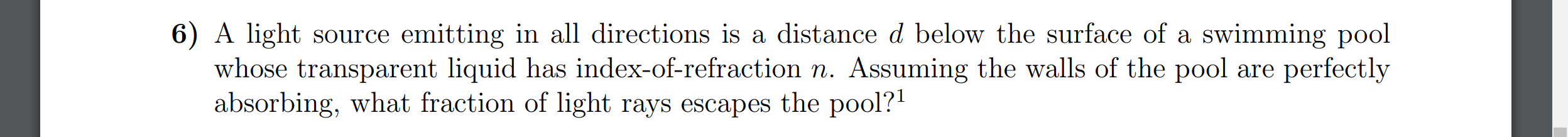 Solved 6) A light source emitting in all directions is a | Chegg.com