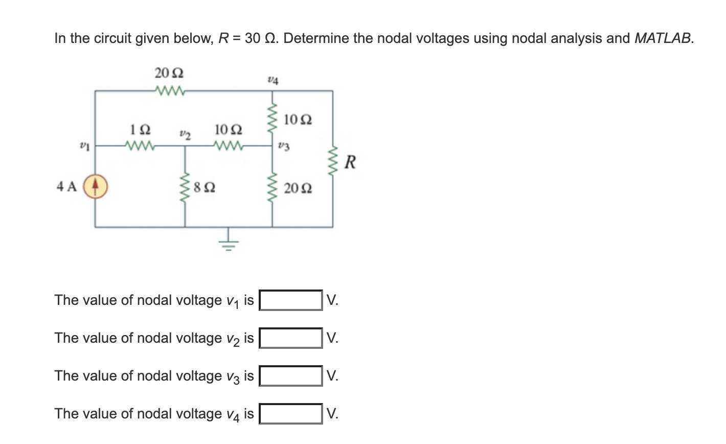 Solved In the circuit given below, R = 30 12. Determine the | Chegg.com