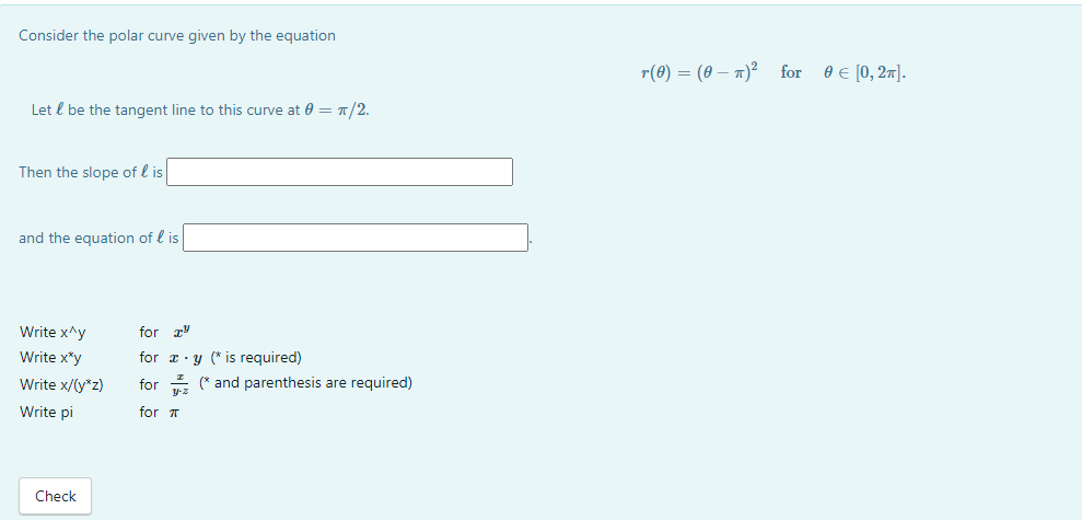 Solved Consider the polar curve given by the equation | Chegg.com