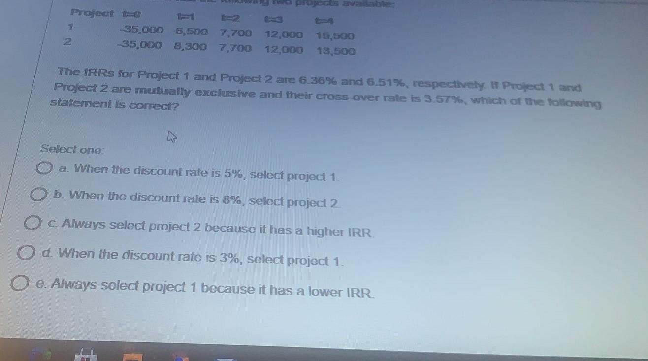 Solved Project 10 1 -35,000 6,500 7,700 35,000 8,300 7,700 | Chegg.com