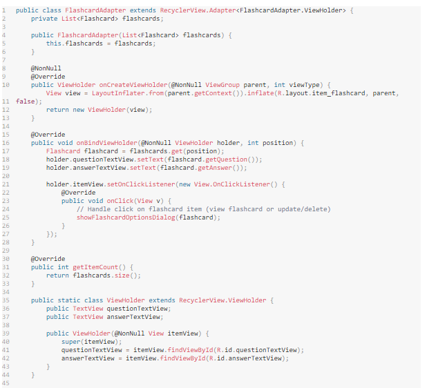 Solved I would like to develop a flashcard android studio | Chegg.com
