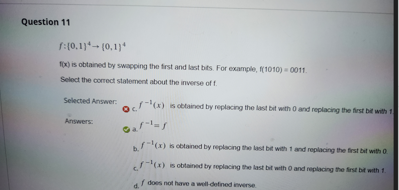 Solved ASAP help with these questions: f: {0, 1}4 → {0, | Chegg.com