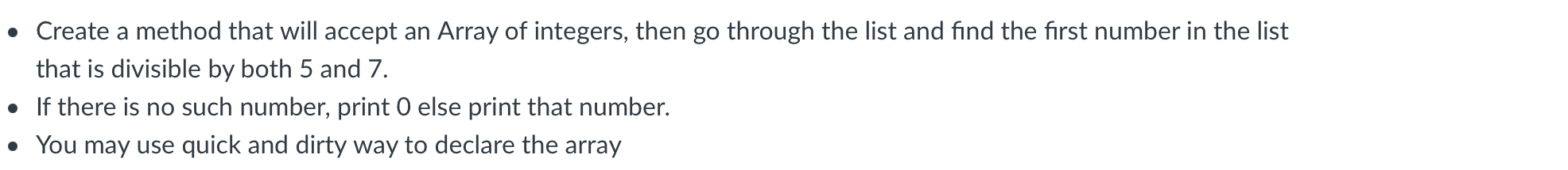 Solved - Create a method that will accept an Array of | Chegg.com