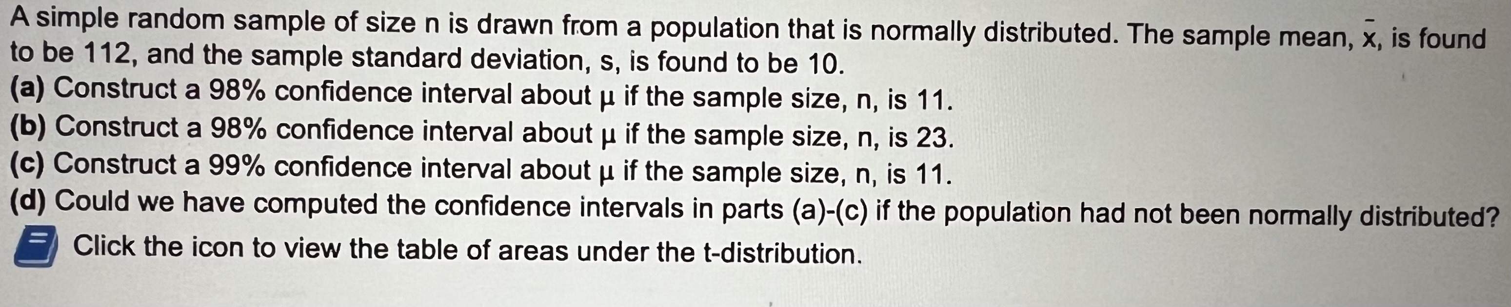 Solved A simple random sample of size n is drawn from a | Chegg.com