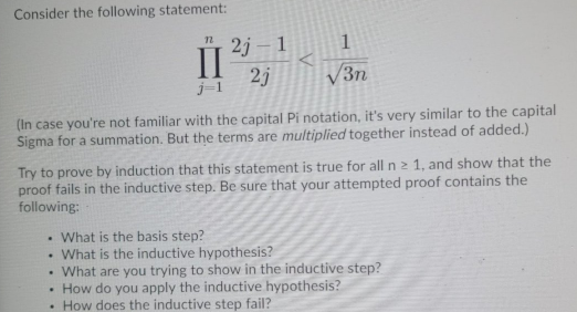 Solved Consider the following statement: 72 1 2j-1 2j