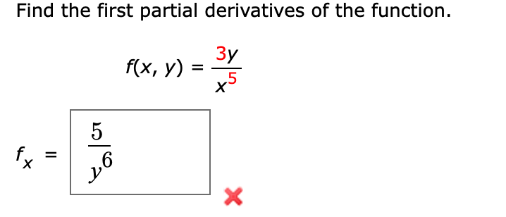 Solved Find The First Partial Derivatives Of The Function